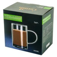 China Borosilicate Glass Double Wall Insulated Handmade Beer Steins with Handle CnGlass Cup for sale