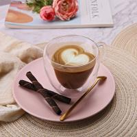 China Handmade Double Wall Borosilicate Glass Espresso Cup for Thermal Insulated Coffee Mug for sale