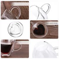 China Handmade Double Wall Borosilicate Glass Espresso Cup for Thermal Insulated Coffee Mug for sale