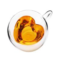 China Handmade Double Wall Borosilicate Glass Espresso Cup for Thermal Insulated Coffee Mug for sale