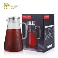 China 56oz. Borosilicate Glass Water Filter Pitcher With Lid Heat Resistant Dishwasher Safe for sale