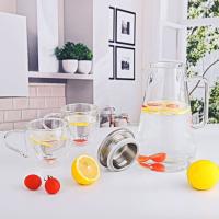 China 56oz. Borosilicate Glass Water Filter Pitcher With Lid Heat Resistant Dishwasher Safe for sale