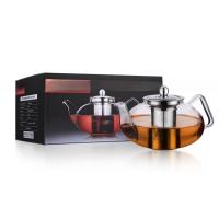 China CnGlass 40.6oz. wholesale glass tea kettle and tea pot maker stovetop safe glass teapot for flower tea for sale
