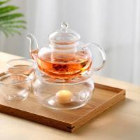 China CnGlass 500ML High Quality Mouth Blown Borosilicate Glass stovetop safe Teapot with removable Infuser for sale