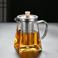 China Handmade Cold Brew Coffee Pot with SS Lid 900ML Borosilicate Glass Teapot by CnGlass for sale