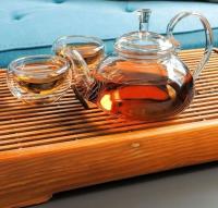 China CnGlass 800ml high quality stovetop safe  mouth blow Double wall Borosilicate  glass flower tea pot for sale