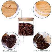 China Glass Food Storage Jar CnGlass Clear High Airtight With Bamboo Lid and Borosilicate for sale