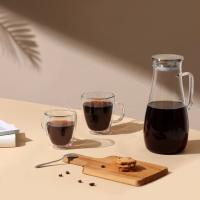 China 10.1oz.  CnGlass microwave safe Double wall Insulated Glass Coffee Mug  lead free drinking glass cup for sale
