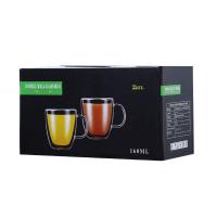 China Handmade Double Wall Glass Tea Cup for Insulated Coffee and Cappuccino 160ml Capacity for sale