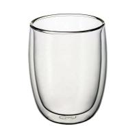 China Amazon hot 8.5oz.CnGlass microwave safe unbreakable  borosilicate Double wall Insulated  glass coffee cup with handle for sale