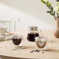 China Modern Design Style CnGlass Clear Milk Tea Cup Glass Coffee Espresso Cups Customised for sale