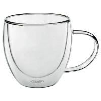 China Wholesale Glass Tea Cup Set Customised Logo Clear Double Wall Glass Coffee Mug Borosilicate Glass Espresso Cup for sale