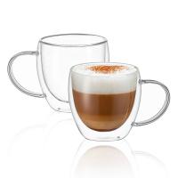 China CnGlass Microwave Safe Glass Drinking Cup Handmade Glass Tea Cup Double Walled Borosilicate Glass Espresso Coffee Cup for sale