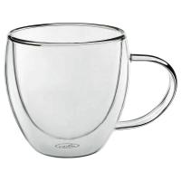 China CnGlass Microwave Safe Glass Drinking Cup Handmade Glass Tea Cup Double Walled Borosilicate Glass Espresso Coffee Cup for sale