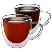 China CnGlass Microwave Safe Glass Drinking Cup Handmade Glass Tea Cup Double Walled Borosilicate Glass Espresso Coffee Cup for sale