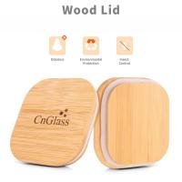 China CnGlass High Quality Glass Can  Enviroment  Friendly BPA Free Borosilicate Glass Storage Jar With Bamboo Lid for sale
