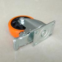 China Heavy Duty Orange PU Swivel Caster Wheel 1 5 2 2 5 3 4 5 Inch For Trolley Workbench for sale
