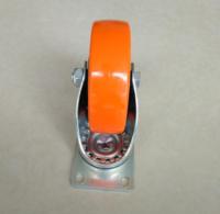 China Low Noise2 Inch 4 Inch Orange Pvc SwiveCastor Wheel Medium Duty Caster for sale