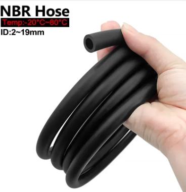 China 2/5m Black Nitrile Rubber Tube Rubber Fuel Tubing ID 2/3/4/5/6/7/8/9/10/mm Petrol Diesel Fuel Tubing Flexible Oil Resistant for sale