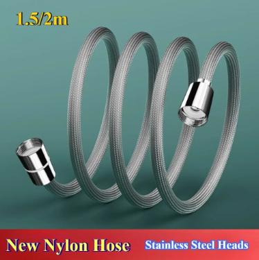 China 1.5/2 Meter Flexible Shower Hose Anti Winding Handheld Bathroom Pipe Water Pipe Bath Shower Nylon Tube Accessories for sale