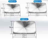 China OEM Custom Car Windshield Sunshade Umbrella Foldable Silver Coated UV Protection Heat Insulation Auto Front Window Cover for sale