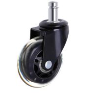 China Office Chair Caster Wheels 3 Inch Swivel Rubber Caster Wheels Replacement Soft Safe Rollers Furniture Hardware for sale