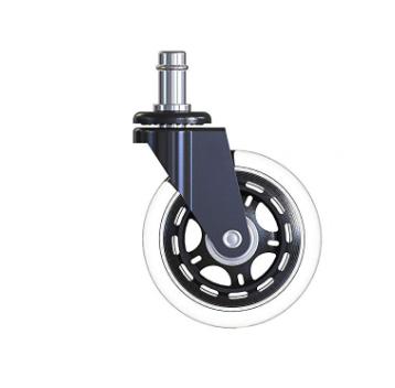 China Office Chair Caster Wheels 3 Inch Swivel Rubber Caster Wheels Replacement Soft Safe Rollers Furniture Hardware for sale