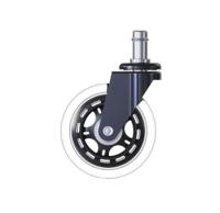 China Office Chair Caster Wheels 3 Inch Swivel Rubber Caster Wheels Replacement Soft Safe Rollers Furniture Hardware for sale
