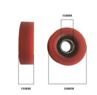 China 66002RS inner diameter 15mm TPU PU ball bearing roller wheel with 50mm diameter 15*50*15 for sale