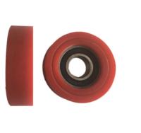 China 66002RS inner diameter 15mm TPU PU ball bearing roller wheel with 50mm diameter 15*50*15 for sale