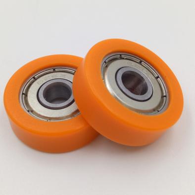 China 66002RS inner diameter 15mm TPU PU ball bearing roller wheel with 50mm diameter 15*50*15 for sale