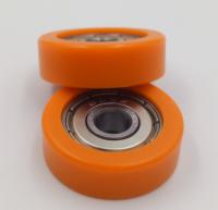 China 66002RS inner diameter 15mm TPU PU ball bearing roller wheel with 50mm diameter 15*50*15 for sale