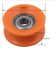 China ULK plastic coated bearings for windows doors bathroom non standard wheels for sale