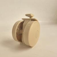 China Swivel Caster Wheels Grip Neck Stem,Heavy Duty Light Brown PVC Wheel for Furniture Table Cabinet Shelf for sale