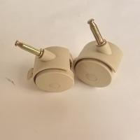 China Swivel Caster Wheels Grip Neck Stem,Heavy Duty Light Brown PVC Wheel for Furniture Table Cabinet Shelf for sale