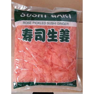 China Japanese Style Pink Pickled Ginger Chips For Sushi Restaurant for sale