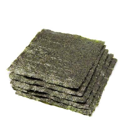China Dark Green Rectangular Roasted Seaweed Nori 19x21cm for Sushi Rolling 50 Sheets for sale