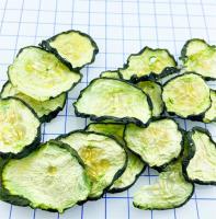China Organic Cucumber Chips 100% Grade A Crispy Pure Dehydrated Cucumber for sale