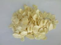 China Light Yellow Dried Garlic Flakes No Additives 100% Pure Moisture Max 8% 20kg Carton for sale
