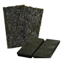 China Half Cut Sushi Nori Dark Green Yaki Roasted Seaweed 50 Sheets Pack 19x21cm for sale