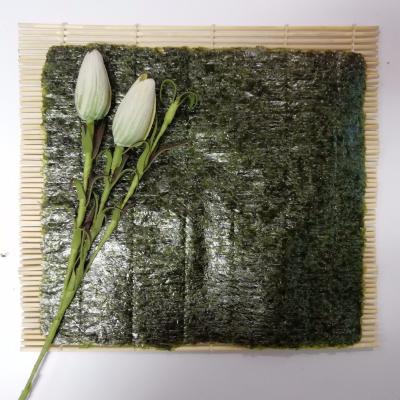 China Wholesale Roasted Sushi Nori Seaweed Sheets 19x21cm Dark Green Yaki Nori for sale