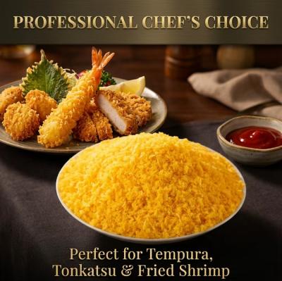 China Industrial Bulk Panko Breadcrumbs 10kg Halal Certified Japanese Style Yellow White Orange 2-12mm Granules for sale