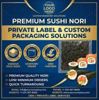 China Vacuum Sealed Roasted Sushi Nori Sheets 19x21cm Nitrogen Flushed 100 Sheets Per Bag 24 Months Shelf Life Export for sale