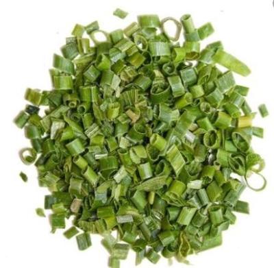China Hot Air Dried Dehydrated Chives 5x5mm 3x3mm Natural Green Color Food Grade for sale