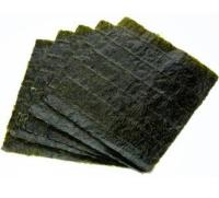 China Dark Green Seasoned Sushi Nori Seaweed Sheets 19x21cm with 5% Moisture Content - Organic Grade A Quality for sale