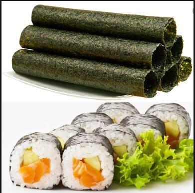 China Dark Green 5% Moisture Roasted Seaweed Nori 100 Sheets for sale