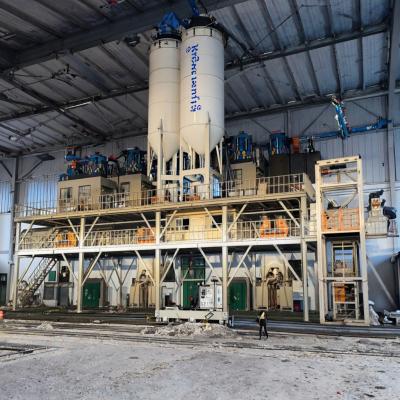 China 1-20t/h Automated Dry Mortar Manufacturing Plant-Ceramic Tile Adhesive Production Line with Multifunctional Gearbox & Engine for sale