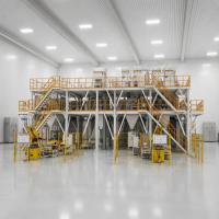 China Wall Putty Gypsum Powder Making Machine Dry Mortar Mixing Plant Engine Core Skim Coat Cement Mixer for Tile Adhesive Glue Grout for sale