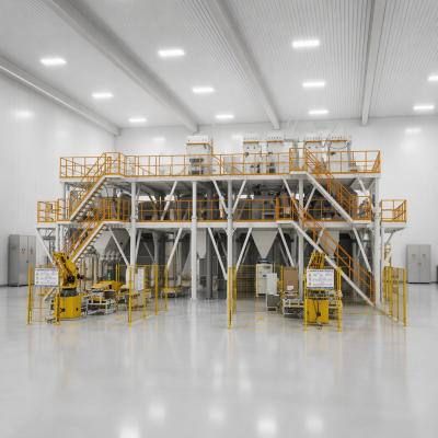 China Wall Putty Gypsum Powder Making Machine Dry Mortar Mixing Plant Engine Core Skim Coat Cement Mixer for Tile Adhesive Glue Grout for sale