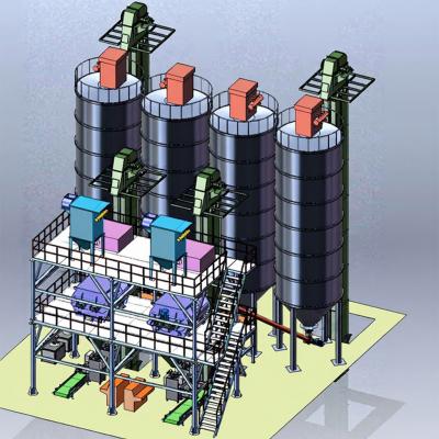 China 15-20t/h LEI XIN New Automated Dry Mixing Mortar Production Line-Dry Mortar Manufacturing Plant for sale